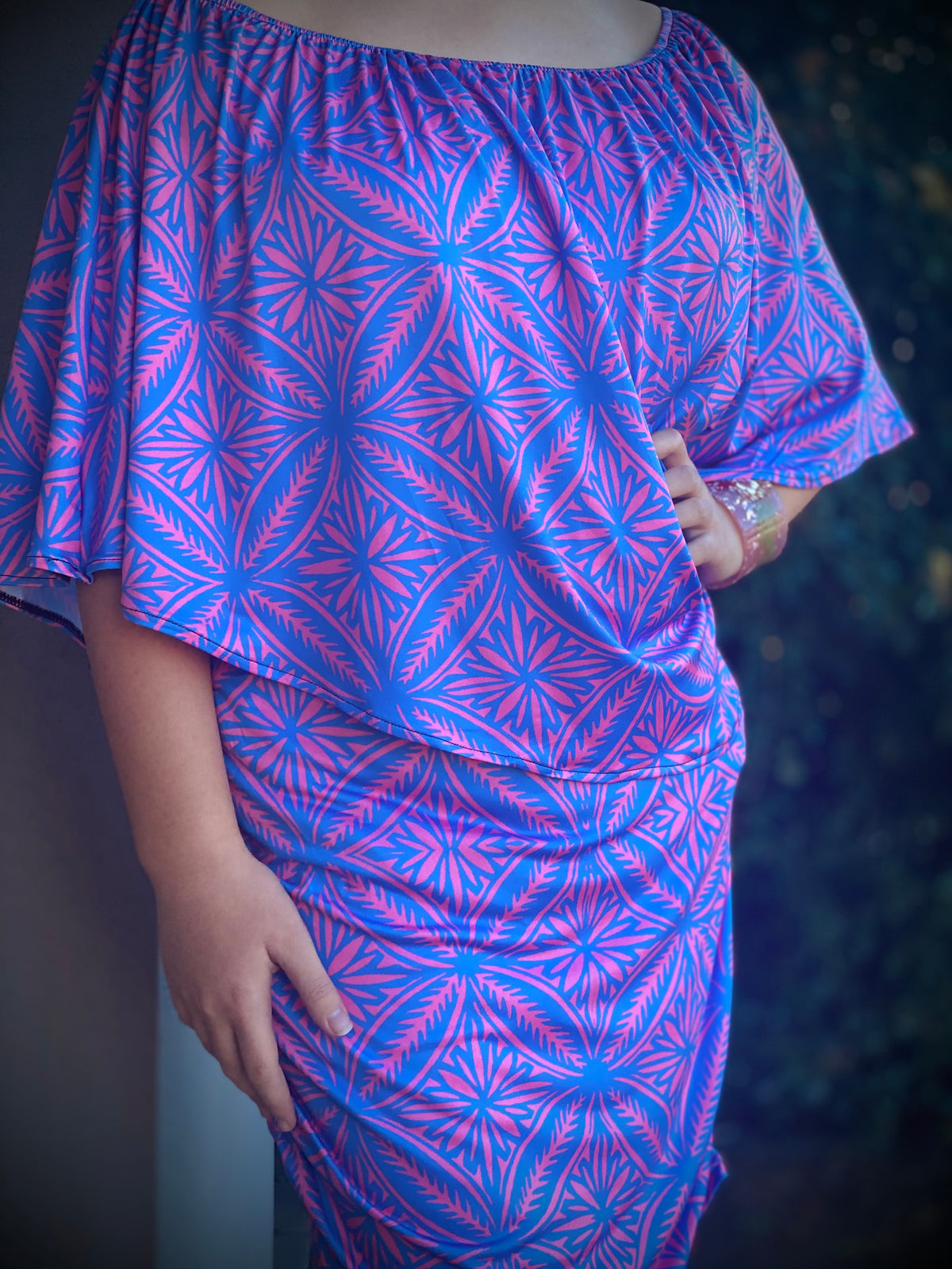 Elei print off shoulder dress PRE-ORDER | Polydress Fashion